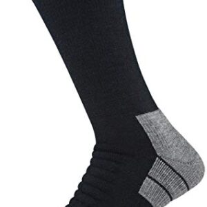 Under Armour Adult Hitch All Season Boot Socks, 1-Pair , Black/Pitch Gray , Medium