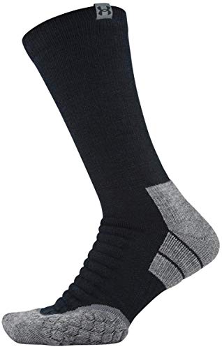 Under Armour Adult Hitch All Season Boot Socks, 1-Pair , Black/Pitch Gray , Medium