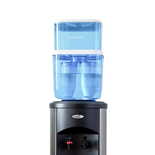 ZeroWater ZJ-004S, Refillable Filtered Water Cooler Jug, 5 Gallon Capacity, NSF Certified to Reduce Lead, Other Heavy Metals and PFOA/PFOS, Blue