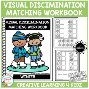 visual discrimination matching workbook - winter