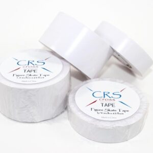 CRS Cross Figure Skate Tape (Combo 1 roll 1.5 inch & 1 roll 3/4 inch) - Longer 65 foot roll to protect leather figure skating boots without polish & keep laces tightened.