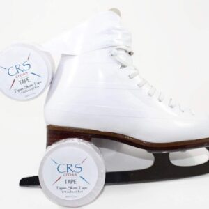 CRS Cross Figure Skate Tape (Combo 1 roll 1.5 inch & 1 roll 3/4 inch) - Longer 65 foot roll to protect leather figure skating boots without polish & keep laces tightened.