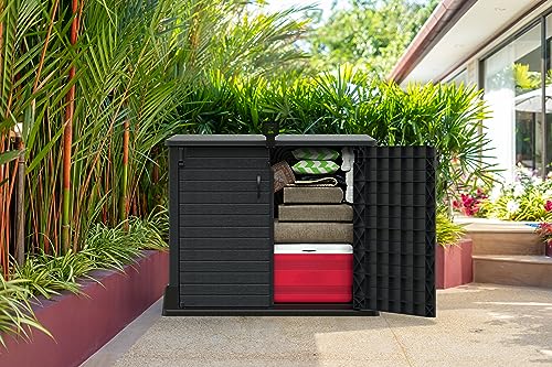 Duramax Storeaway 4 ft. 3 in. x 2 ft. 5 in. x 3 Ft 7 in. Resin Horizontal Outdoor Storage Shed Gray