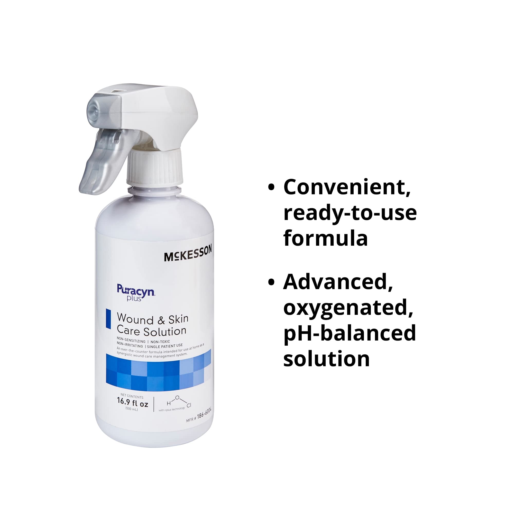 McKesson Puracyn Plus Wound and Skin Care Solution, Would Irrigation Solution, 16.9 fl oz, 1 Count