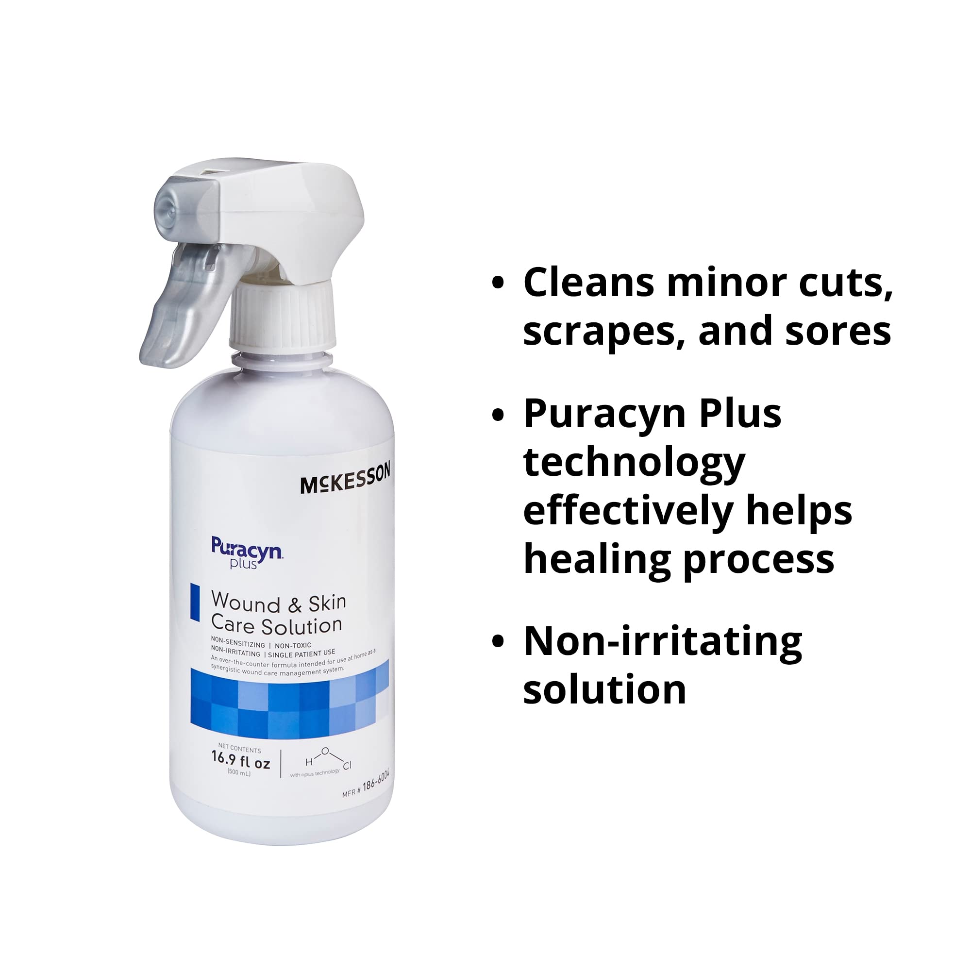 McKesson Puracyn Plus Wound and Skin Care Solution, Would Irrigation Solution, 16.9 fl oz, 1 Count