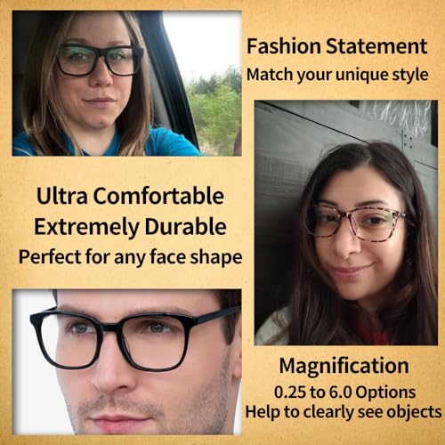 Optifine Reading Glasses Blue Light Blocking for Women Men Square Nerd Eyeglasses Frame Computer Reader Leopard +0.25