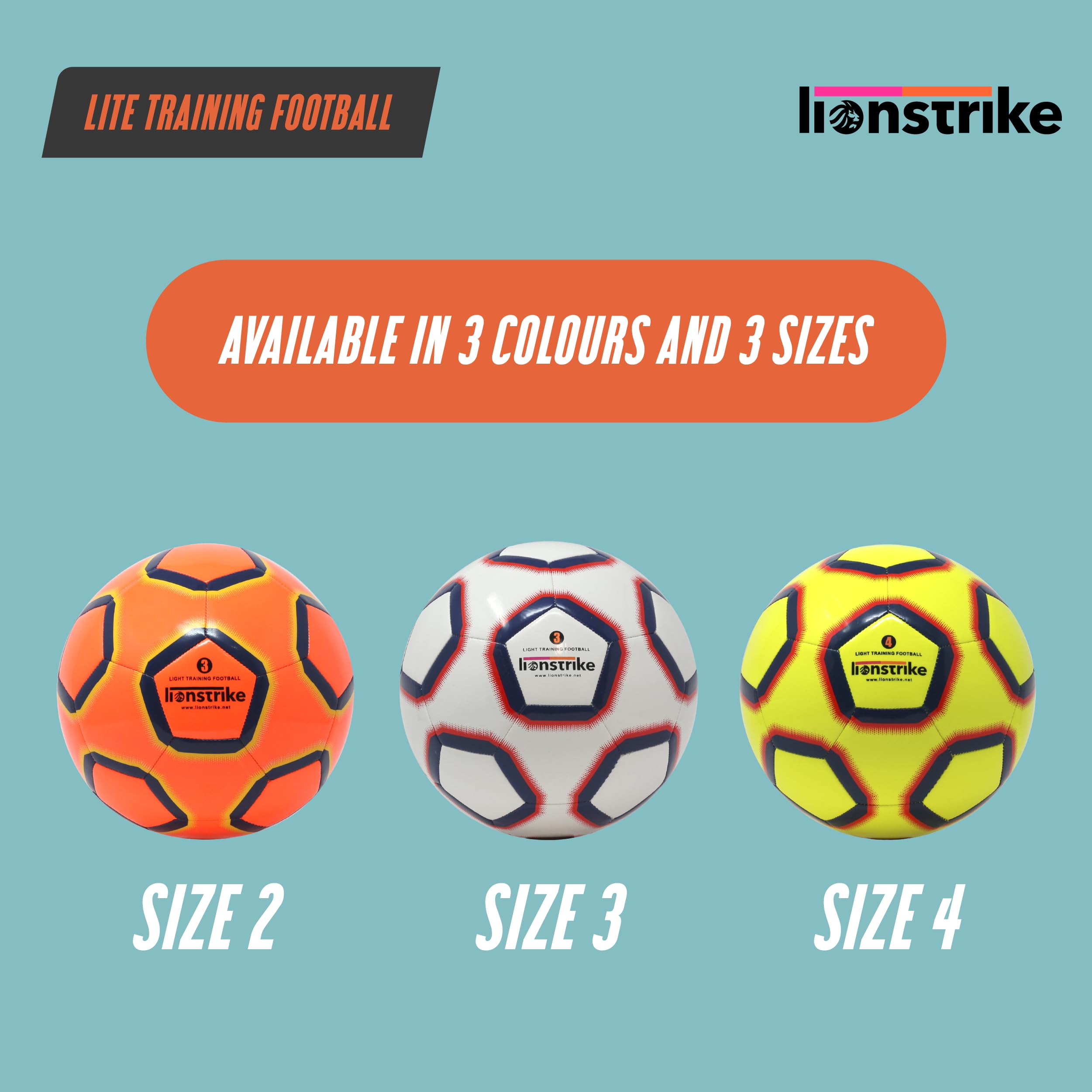 Lionstrike Soccer Ball Lite | Size 4 for Boys, Girls, Kids Ages 7 to 13 Years Old | Ideal Soccer Gear for Training Indoors & Outdoors | Practice Technique & Boost Confidence (White)