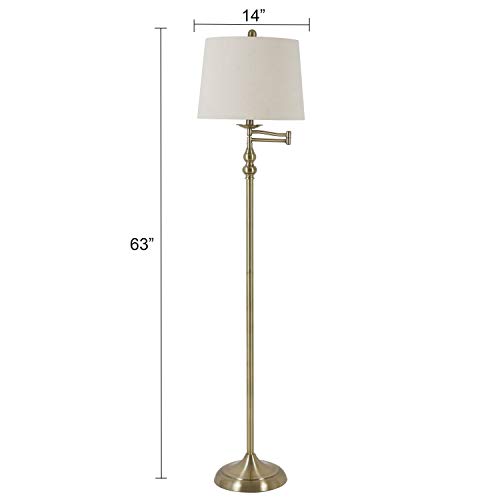 Decor Therapy Tara Metal Floor Lamp with Swing Arm