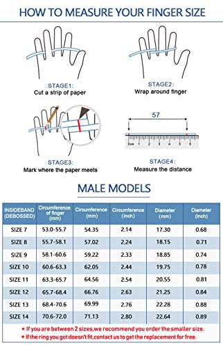 Egnaro Silicone Rings Mens, Breathable Mens Rubber Wedding Bands for Crossfit Workout,8mm Wide - 2.5mm Thick