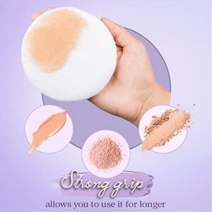 Powder Puffs - Extra Large Jumbo 4.5” - 100% Pure Cotton Soft Fluffy Washable Puff For Makeup Face Body Loose Powder Foundation