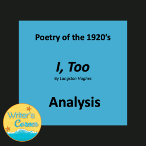 digital poetry: 1920's langston hughes "i, too", poetry terms, quizzes, editable