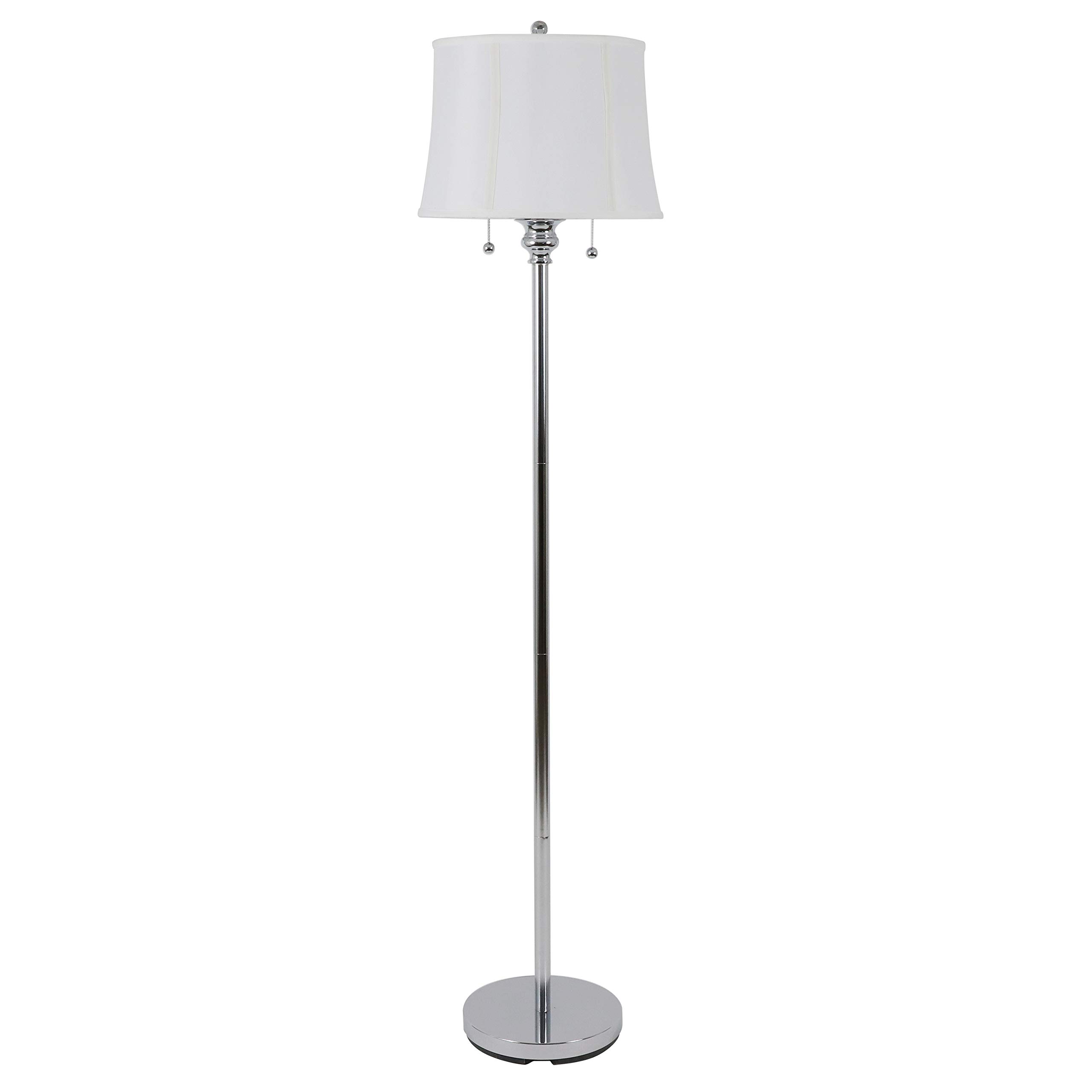 Decor Therapy Twin Pull Floor Lamp, Stainless Steel