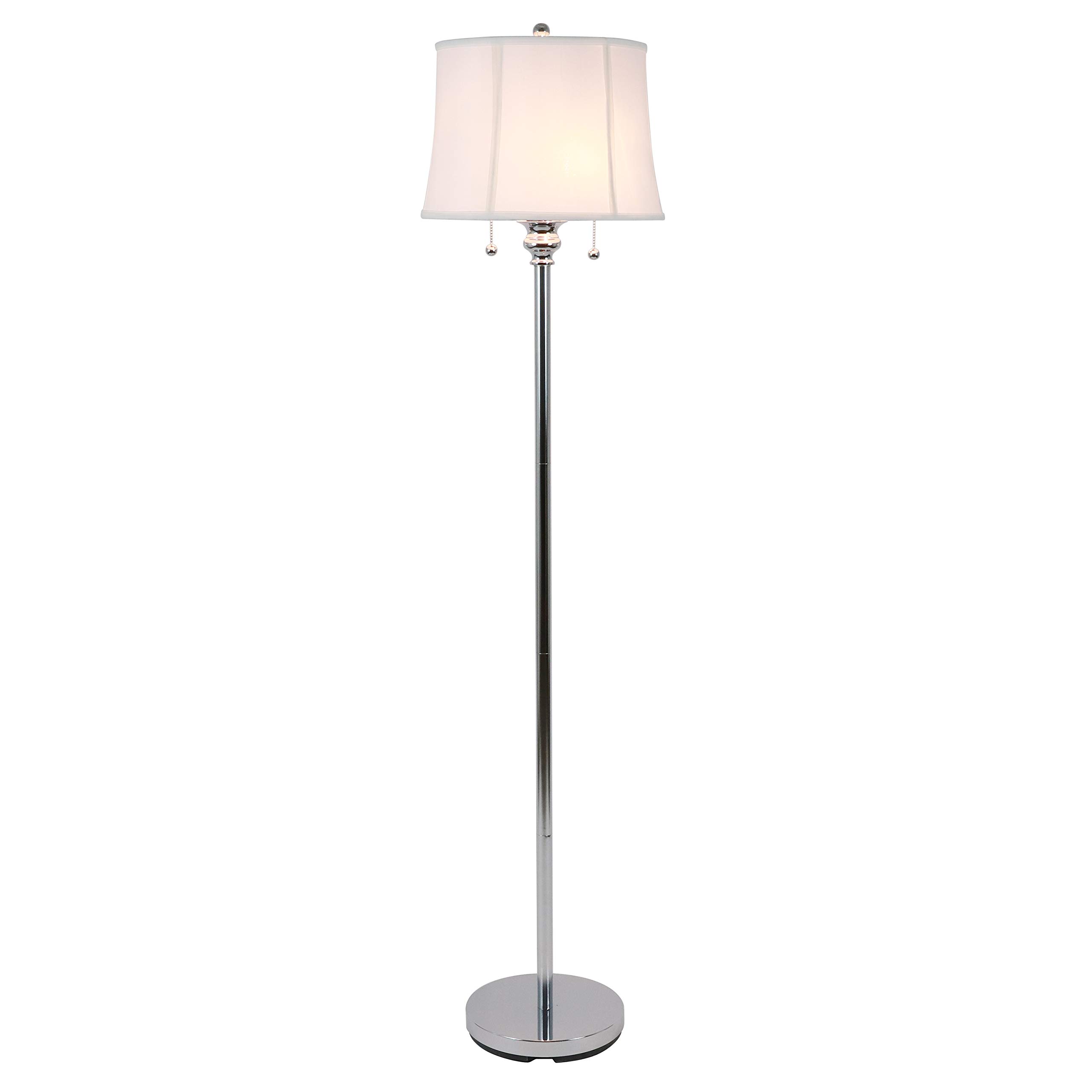 Decor Therapy Twin Pull Floor Lamp, Stainless Steel