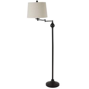 Decor Therapy Tina Floor Lamp with Swing Arm and Ball Accent, Bronze - PL4376