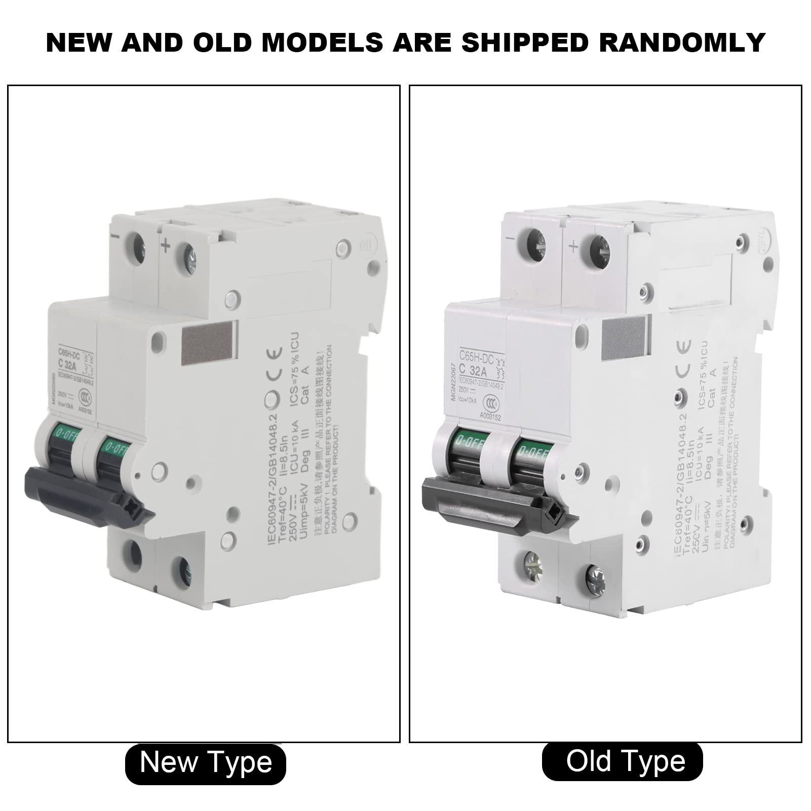 Miniature Air Circuit Breaker, 1pc 250V DC 2P Low Voltage 16A/32A/63A, Solar Energy Switch Short Circuit (32A)