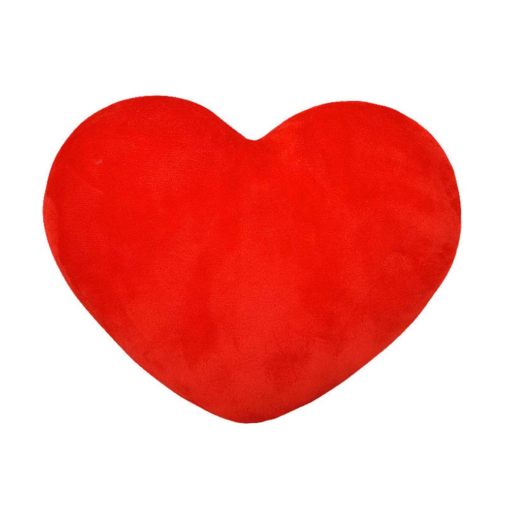 HongMall Cute Plush Red Heart Pillow Cushion Toy Throw Pillows Gift for Friends/Children/Girls/Dogs on Valentine's Day Fit for Living/Bed/Dining/Sofa/Cars, 11.8 X 11 Inch (Red)