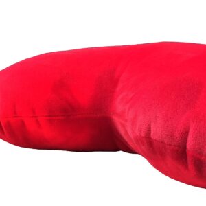 HongMall Cute Plush Red Heart Pillow Cushion Toy Throw Pillows Gift for Friends/Children/Girls/Dogs on Valentine's Day Fit for Living/Bed/Dining/Sofa/Cars, 11.8 X 11 Inch (Red)