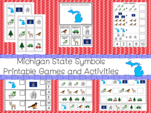 30 printable michigan state symbols themed games and activities