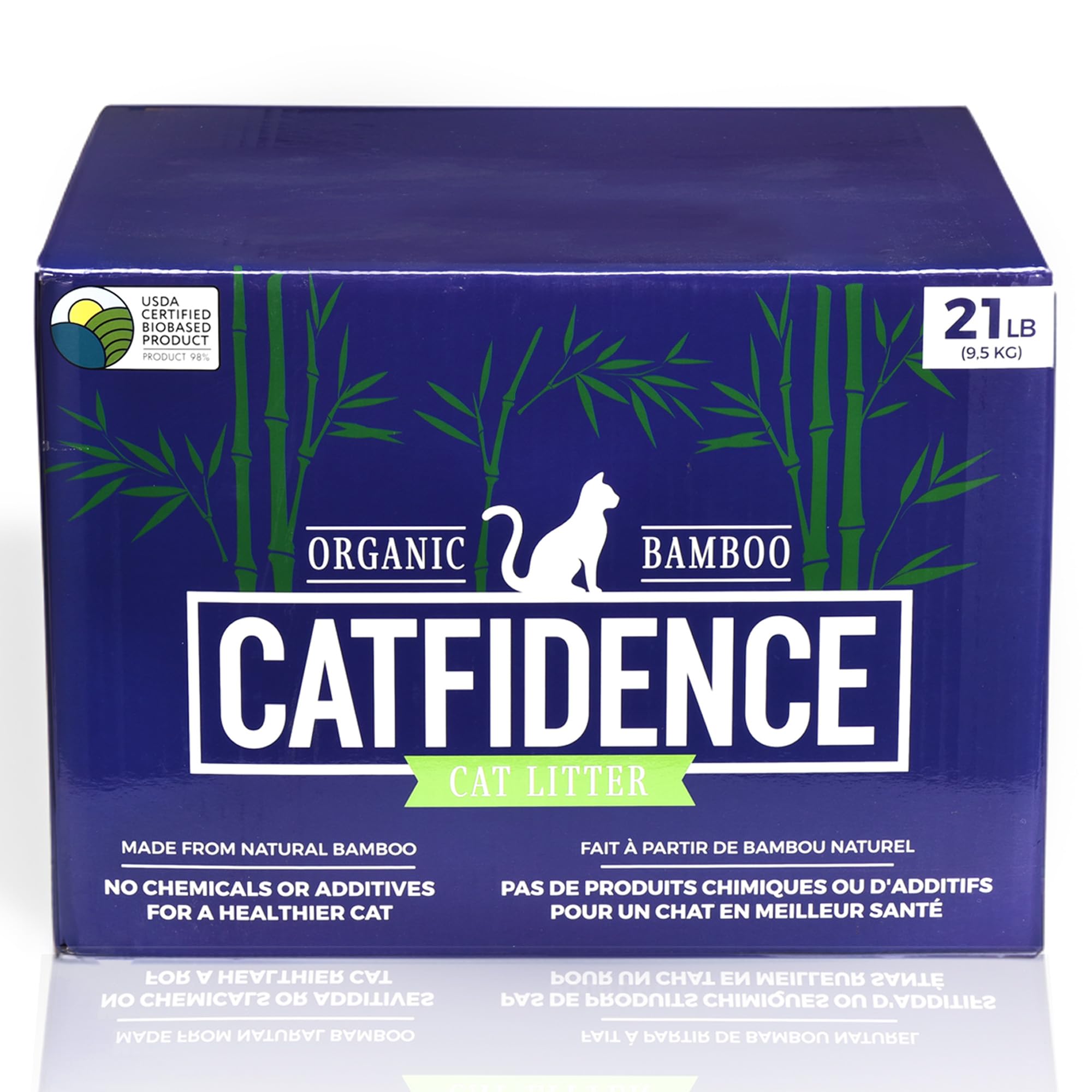 The Original Poop Bags® Cat Litter - Catfidence® Organic Bamboo Unscented, Dust Free Kitty Litter - Long Lasting Odor Control & Fast Drying Cat Litter for Multi-Cats - (21lb Cat Litter)