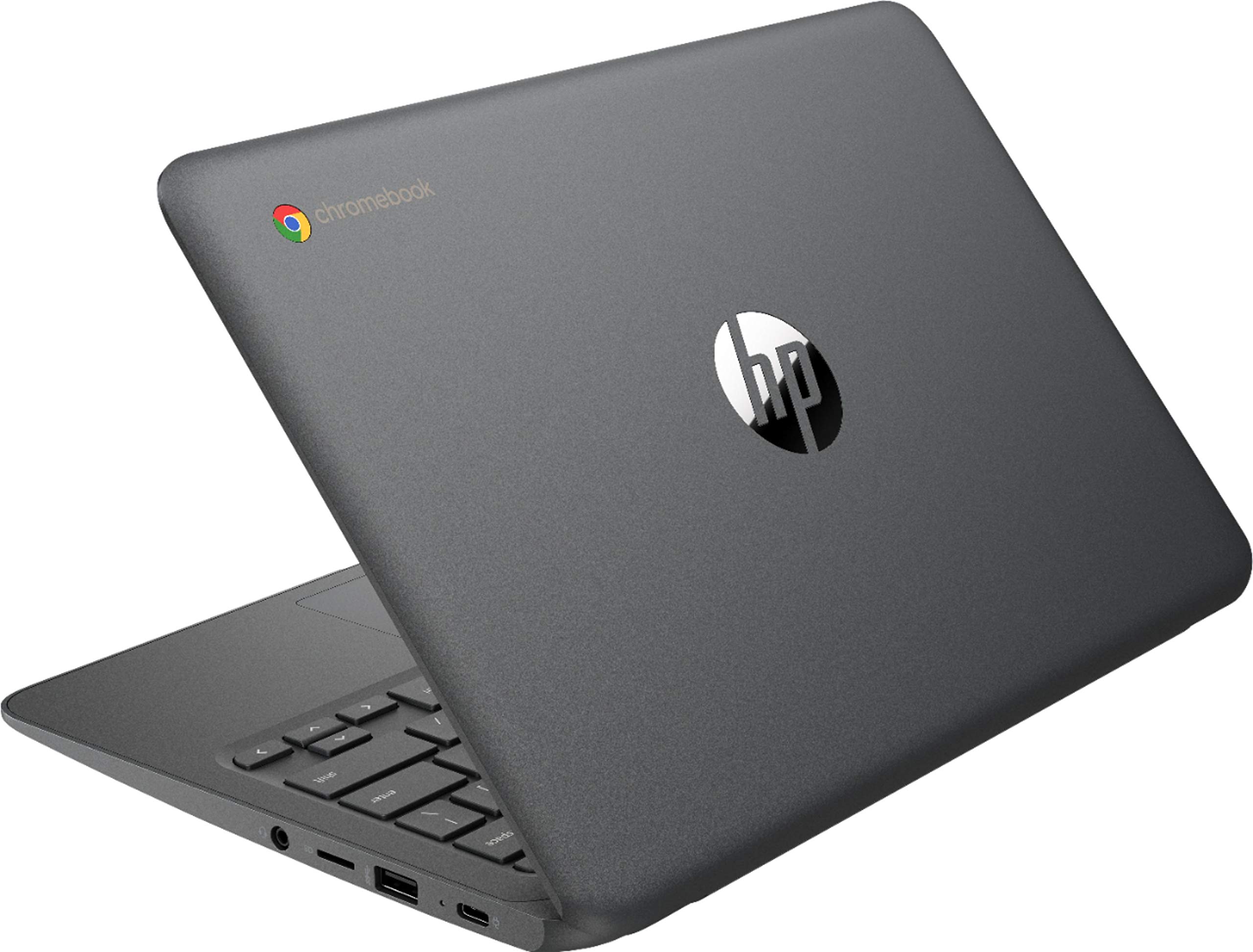 HP Newest Flagship Chromebook, 11.6" HD Screen, Intel Celeron Processor N3350, 4GB LPDDR2, 32GB eMMC, Online Class, Online Meeting, KKE 64GB MicroSD Card