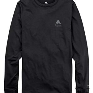 Burton Mens' Lightweight X Base Layer Crewneck Top (US, Alpha, Large, Regular, Regular, True Black)