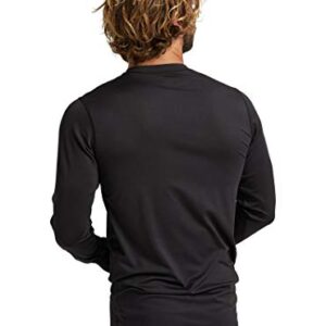 Burton Mens' Lightweight X Base Layer Crewneck Top (US, Alpha, Large, Regular, Regular, True Black)