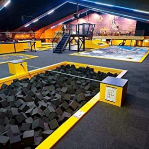 Foamma Charcoal Foam Pit Cubes/Blocks 9” x 9” x 9” 10 Pack for Gymnastics, Freerunning and Parkour Courses, Skateboard Parks, BMX, Trampoline Arenas