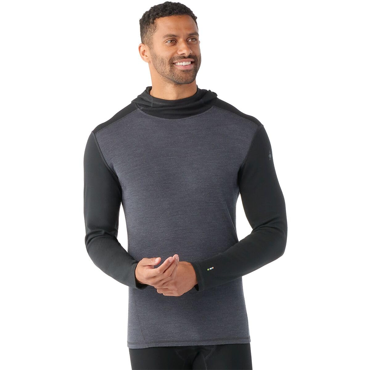 Smartwool Men's Merino 250 Baselayer Hoodie Black-Charcoal Xl