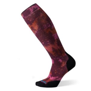 smartwool women's performance snow targeted cushion print otc bordeaux l