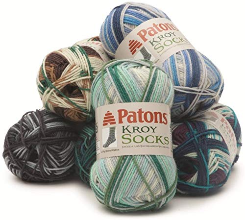 Patons Kroy Socks Yarn, 2-Pack, Sing'n The Blues Stripes