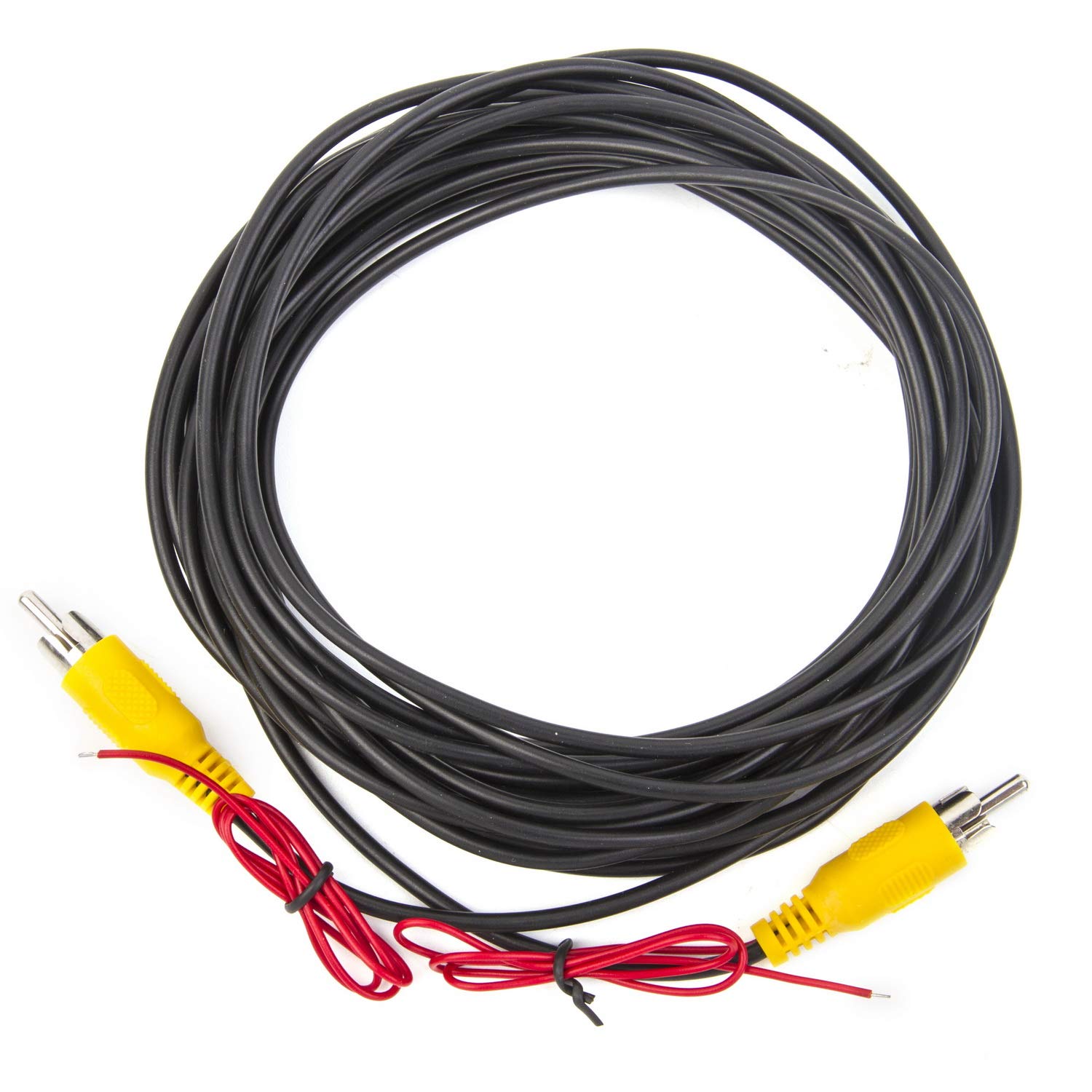 Yasoca RCA Male to Male Plug Car Reverse Reversing Rear View Parking Backup Camera Video Audio Extension Cable with Detection Trigger Wire 6 Meters 20ft