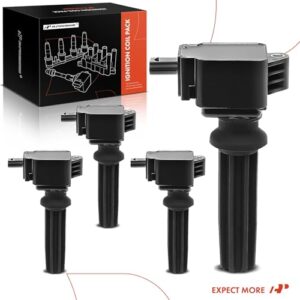 A-Premium 4PCS Ignition Coil Packs Compatible with Ford, Lincoln, Jaguar & Land Rover Vehicles - [2.0L 2.3L 2.5L] - Explorer 2013-2019, Focus 2012-2018, Fusion 2013-2020, MKC 2015-2019, LR2 2013-2015