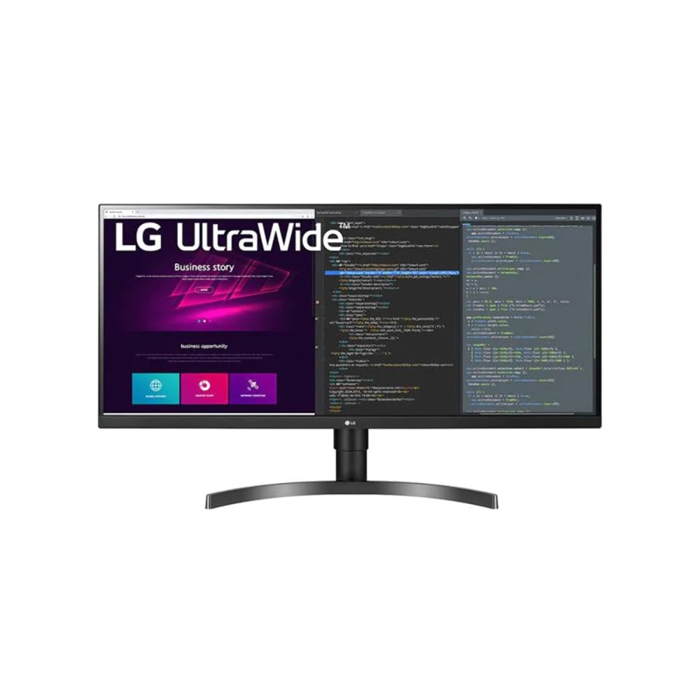 LG 34WN750-B Monitor 34" 21:9 WQHD (3440 x 1440) IPS Display, AMD FreeSync, Dual Controller, OnScreen Control, 3-Side Borderless Design - Black