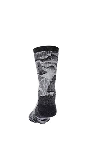 Simms Men's Merino Wool Midweight Hiker Sock, XL, Hex Flo Camo Carbon