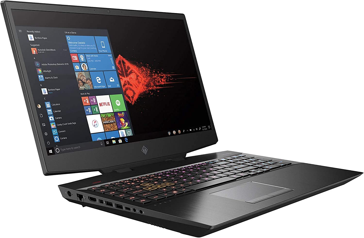 HP Omen 17.3-in Gaming Laptop Computer i7 16GB 512GB RTX 2060 6GB - 17-cb1070nr - Black