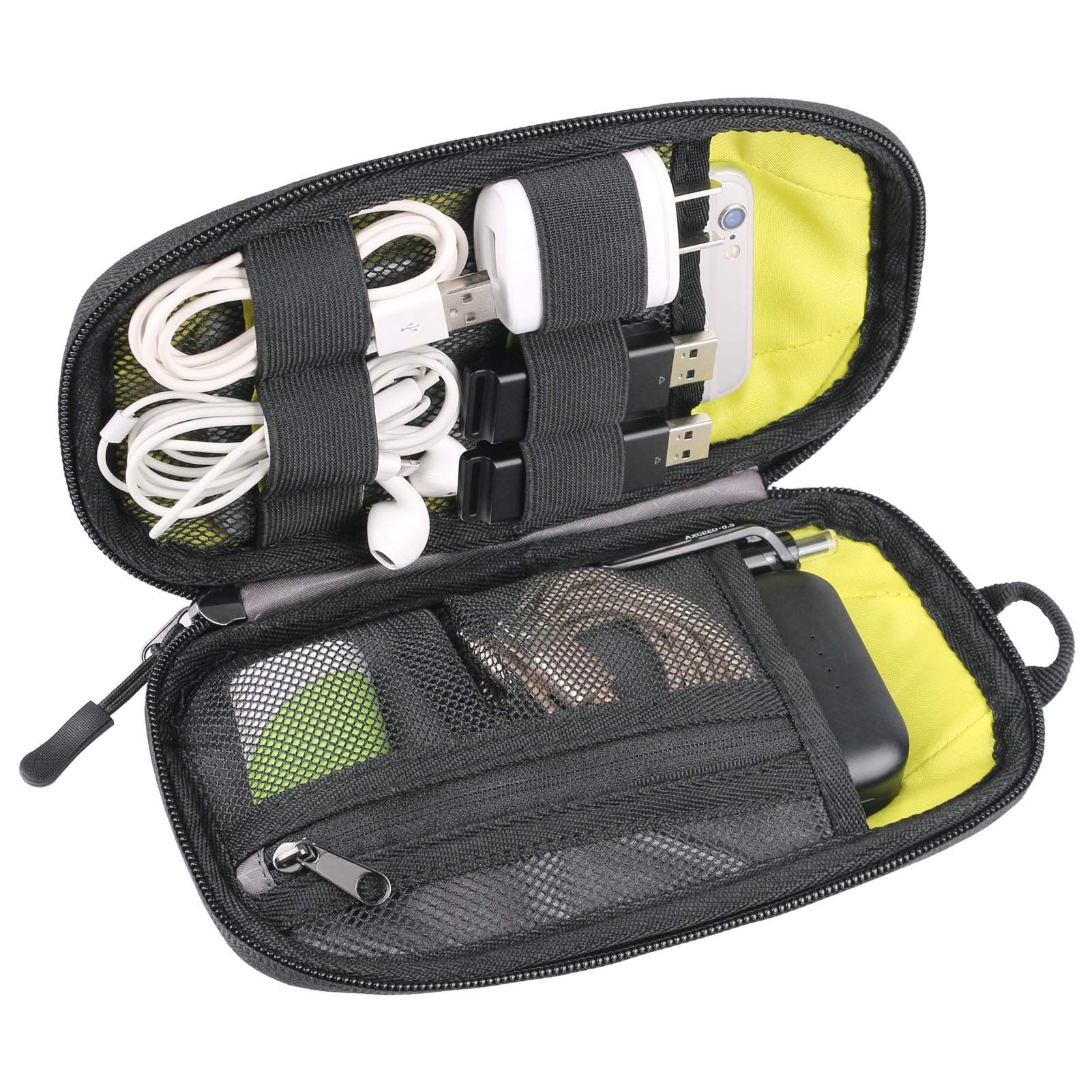 Twod Electronic Organizer Travel Universal Accessories Storage Bag Portable for Hard Drives, Cables, Memory Sticks, Charger, Phone, USB,SD Cards