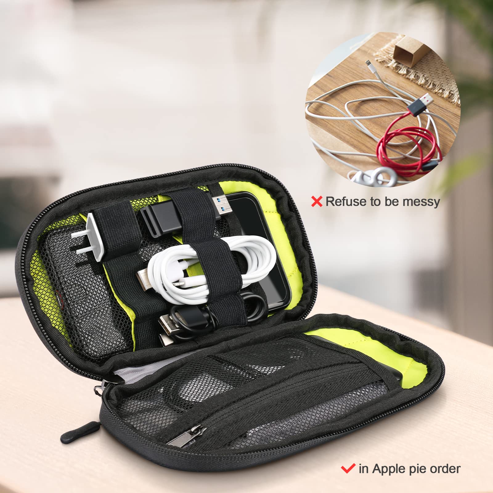 Twod Electronic Organizer Travel Universal Accessories Storage Bag Portable for Hard Drives, Cables, Memory Sticks, Charger, Phone, USB,SD Cards