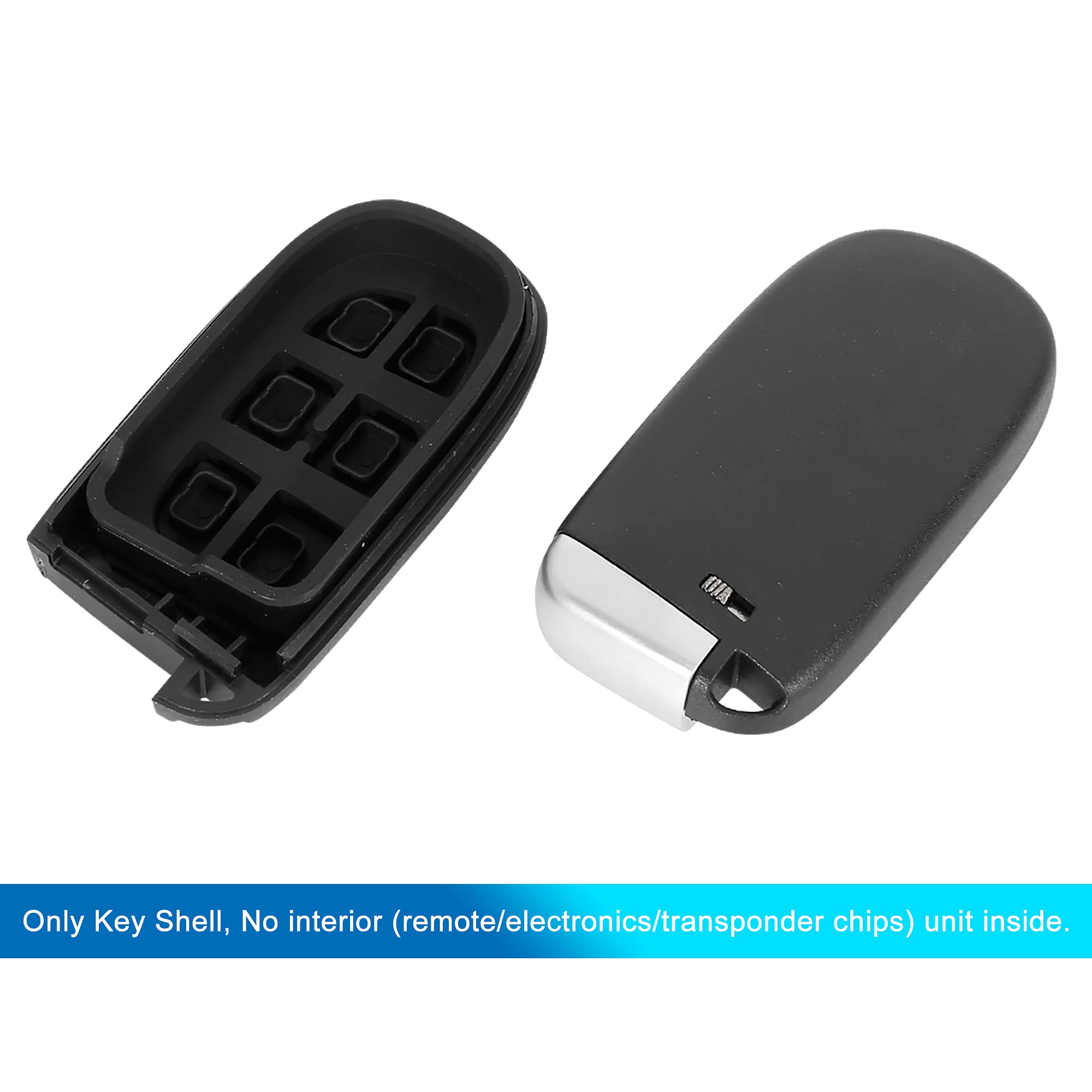 X AUTOHAUX Car Replacement Key Fob Shell Case Black GQ4-54T for Jeep Cherokee 2014-2018 4 Key Button Black