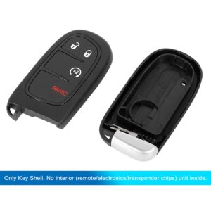 X AUTOHAUX Car Replacement Key Fob Shell Case Black GQ4-54T for Jeep Cherokee 2014-2018 4 Key Button Black