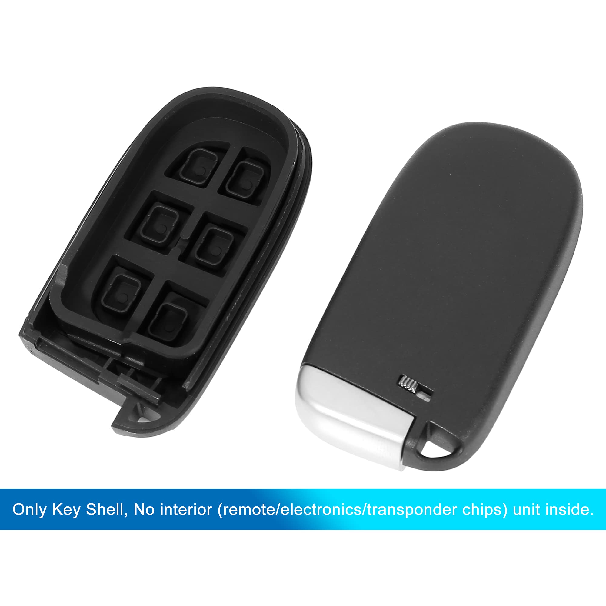 X AUTOHAUX Car Replacement Key Fob Shell Case 68159657AG for Jeep Cherokee 2015-2017 for Ram 1500 2500 3500 2013-2017 4 Key Button Black