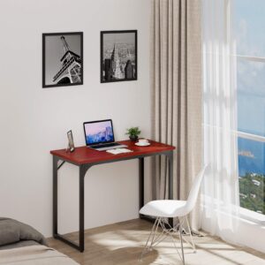 YITAHOME Computer Desk 39" Modern Sturdy Office Desk PC Laptop Desk Study Writing Table for Home Office Workstation Cherry, FTOFOD-0003