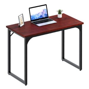 YITAHOME Computer Desk 39" Modern Sturdy Office Desk PC Laptop Desk Study Writing Table for Home Office Workstation Cherry, FTOFOD-0003