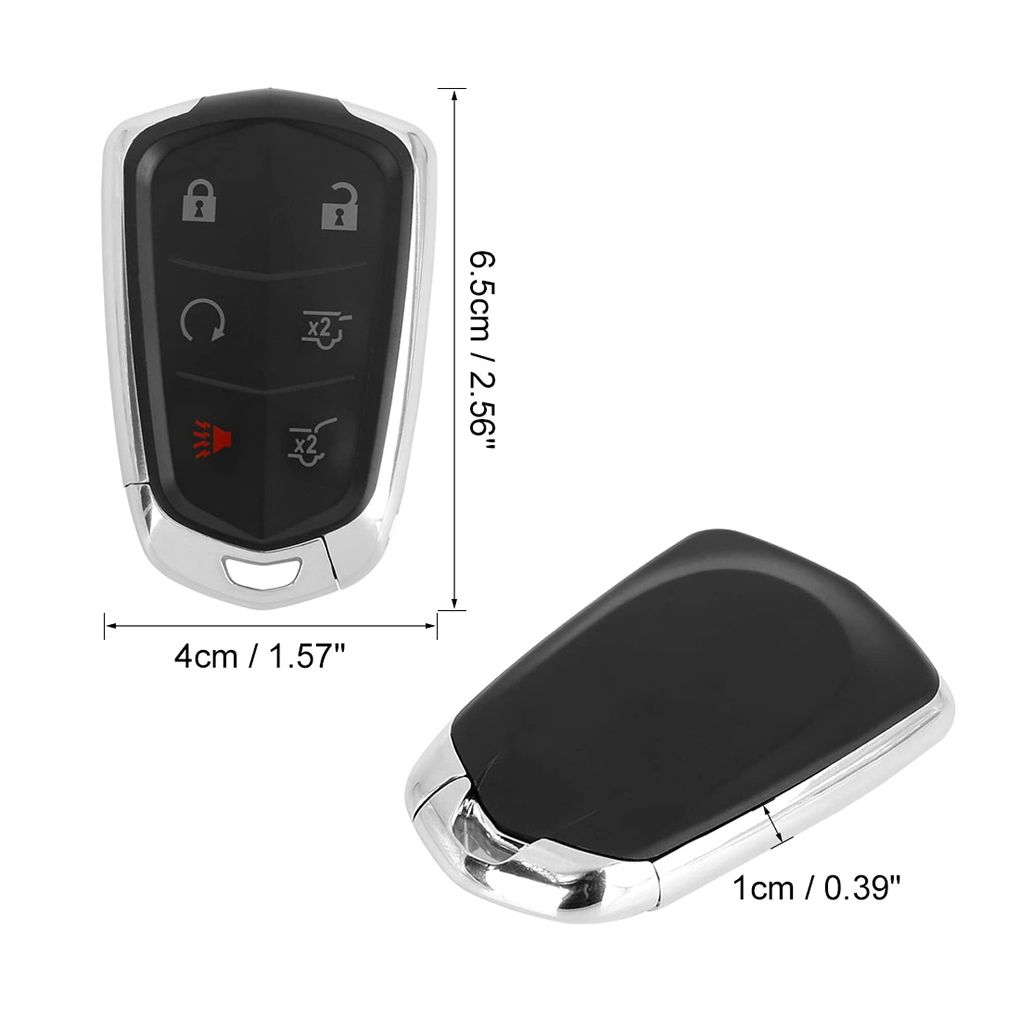 X AUTOHAUX New Car Keyless Remote Key Fob Shell Case Black HYQ2AB for Cadillac Escalade 2015 2016 2017 2018