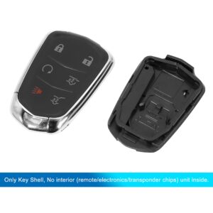 X AUTOHAUX New Car Keyless Remote Key Fob Shell Case Black HYQ2AB for Cadillac Escalade 2015 2016 2017 2018