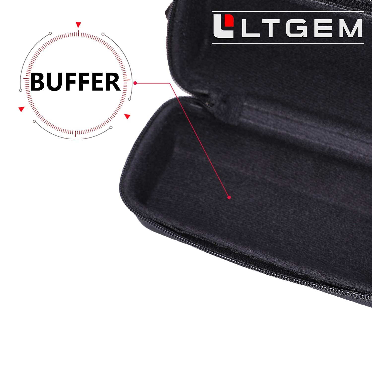 LTGEM Hard EVA Case for Safety Glasses Within Size 7.2 x 3.2 x 2.3- Travel Protective Carrying Storage Bag (Sale Case Only)