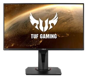 asus tuf gaming vg259qm 24.5” monitor, 1080p full hd (1920 x 1080), fast ips, 280hz, g-sync compatible, extreme low motion blur sync,1ms, displayhdr 400, eye care, displayport hdmi (renewed)