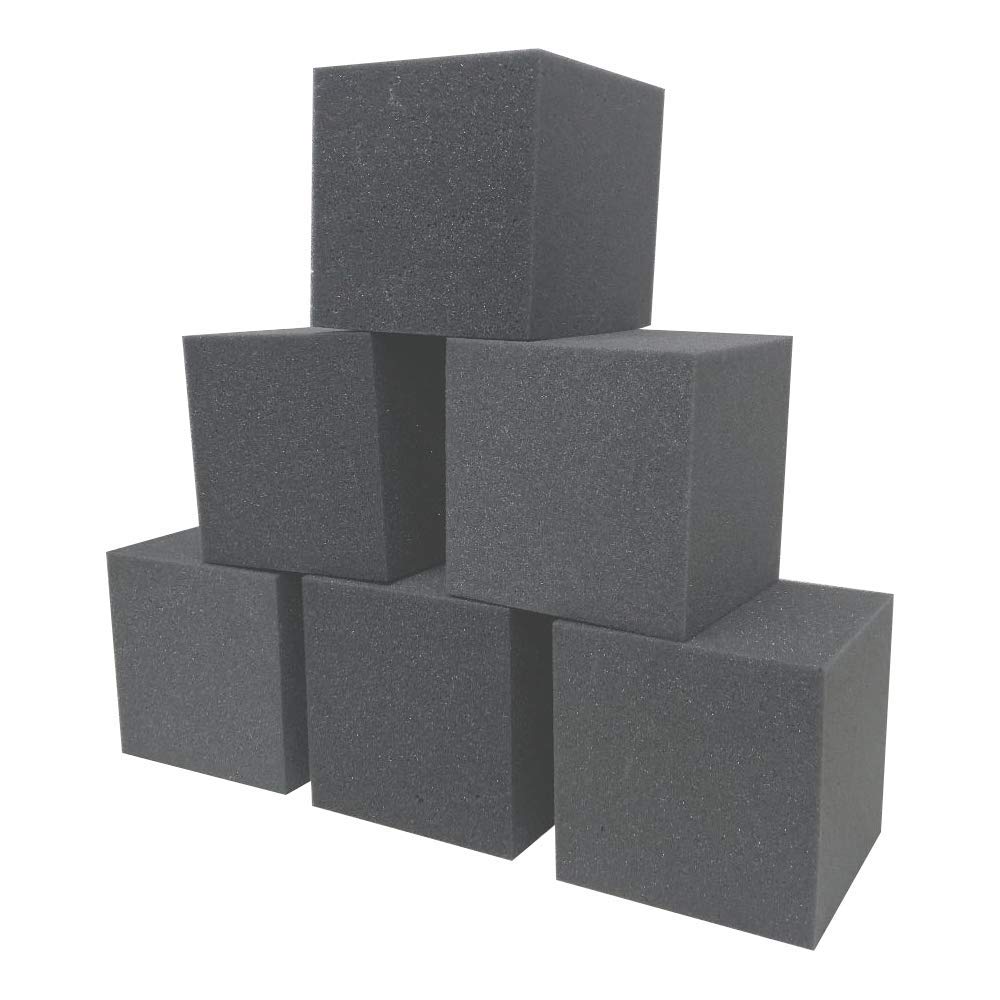 Foamma Charcoal Foam Pit Cubes/Blocks 8” x 8” x 8” 10 Pack for Gymnastics, Freerunning and Parkour Courses, Skateboard Parks, BMX, Trampoline Arenas