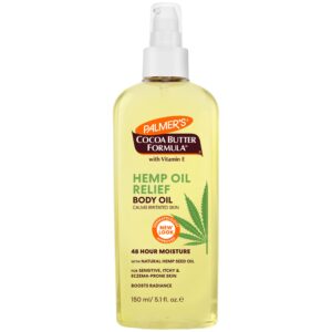 palmer's cocoa butter formula hemp oil calming relief body oil, 5.1 ounces