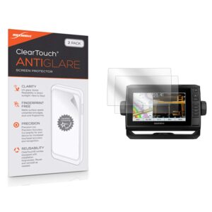 boxwave screen protector compatible with garmin echomap uhd 73sv - cleartouch anti-glare (2-pack), anti-fingerprint matte film skin for garmin echomap uhd 73sv