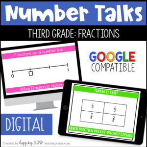 number talks third grade fractions